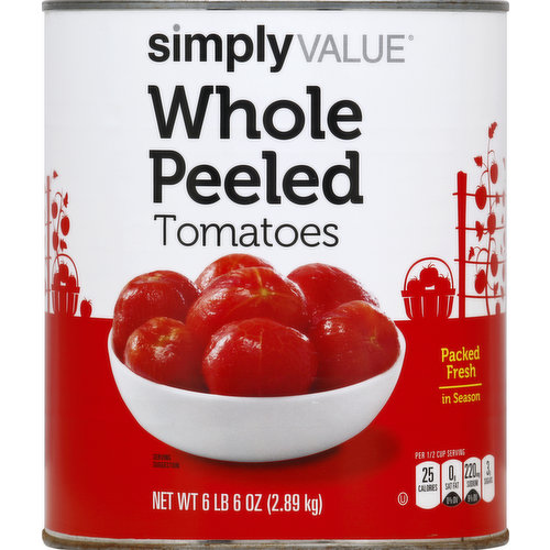 Simply Value Tomatoes, Whole Peeled - Smart & Final