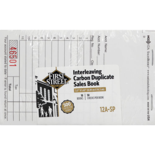 First Street Sales Book, Carbon Duplicate, Interleaving - Smart & Final