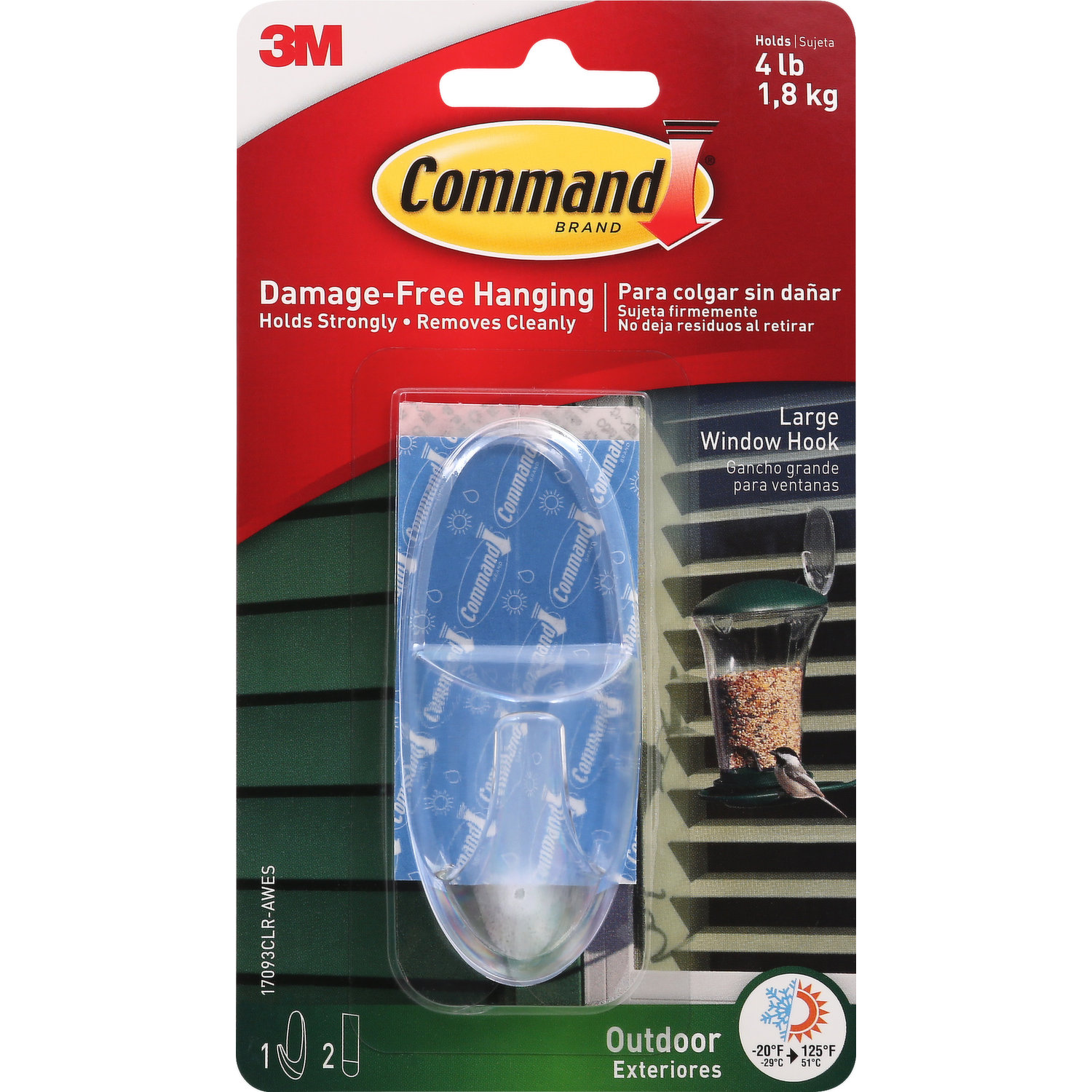 Outdoor command hooks store