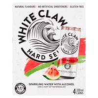 White Claw Hard Seltzer Watermelon 4 x 330ml - Dunnes Stores
