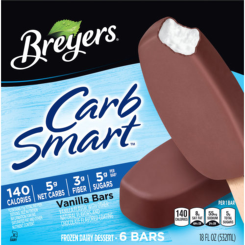 Breyers Frozen Dairy Dessert Bars, Vanilla Breyers Frozen Dairy Dessert Bars, Vanilla