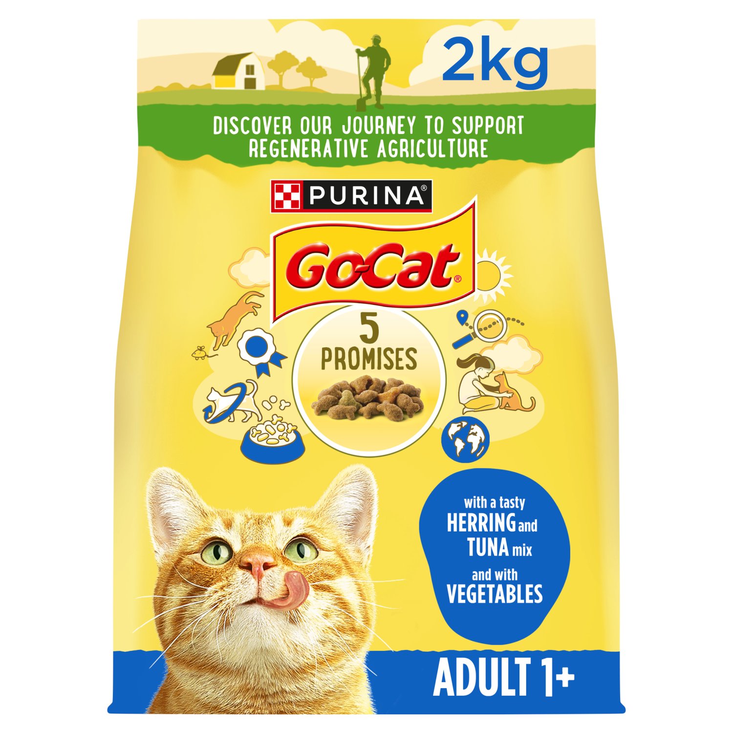 Go-Cat Herring, Tuna & Vegetable Dry Cat Food (2 kg) - Storefront EN