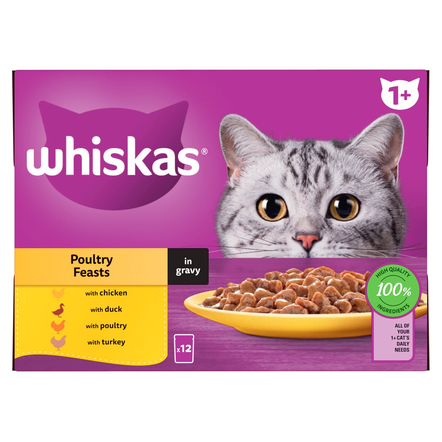 Whiskas Core 1+ Poultry Gravy Selection 12 Pack (85 g) - Storefront EN