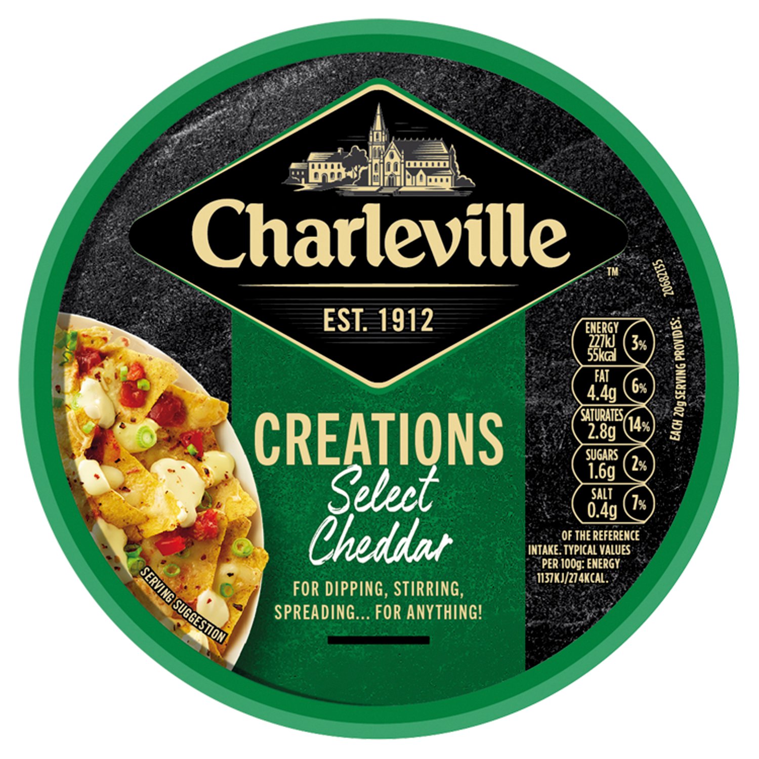 Charleville Spreadable Cheese with Select Cheddar (125 g) - Storefront EN