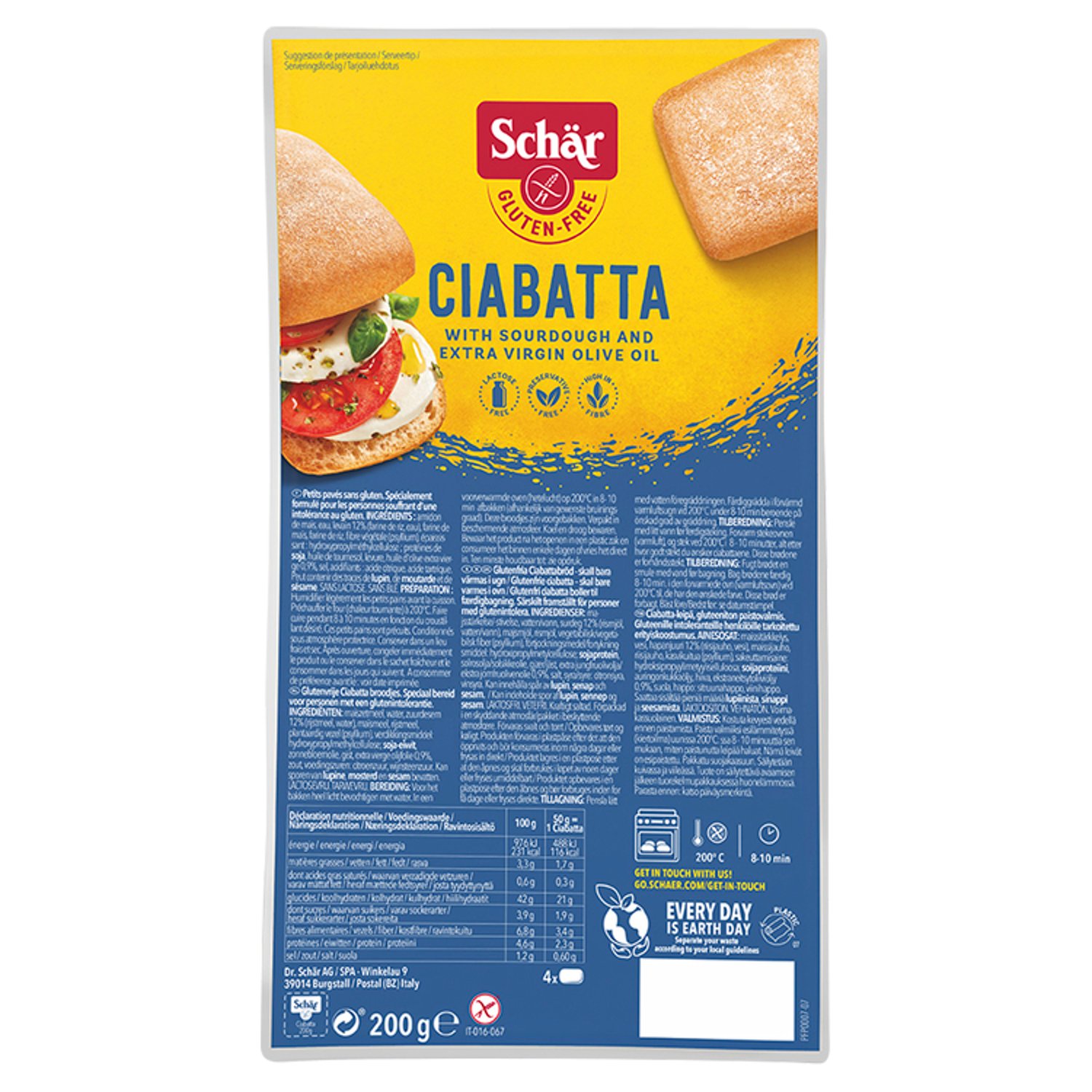 Schar Gluten Free Ciabatta Rolls (200 g) - Storefront EN