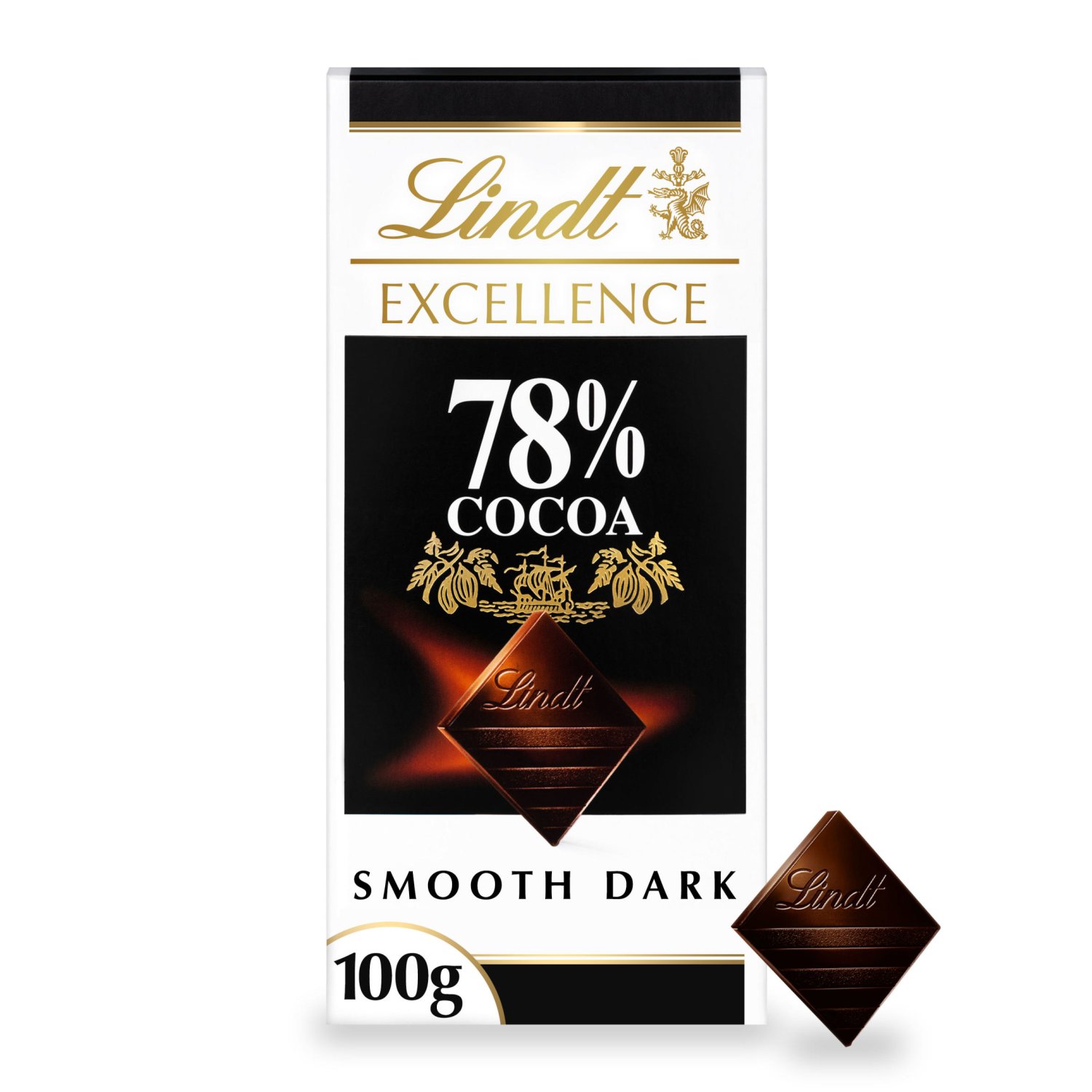 Lindt Excellence 78% Cocoa Smooth Dark Chocolate Bar (100 g ...