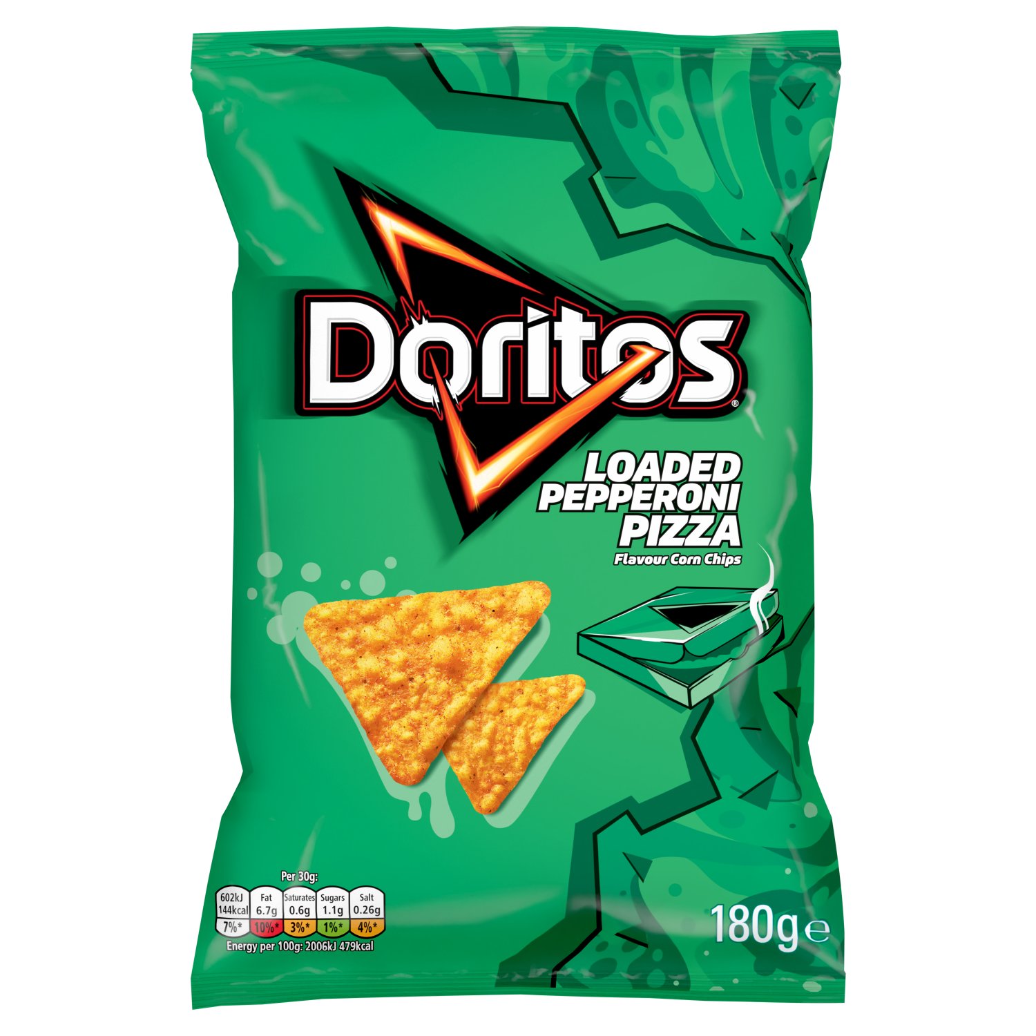 Doritos Loaded Pepperoni Pizza Crisps Bag (180 g) - Storefront EN