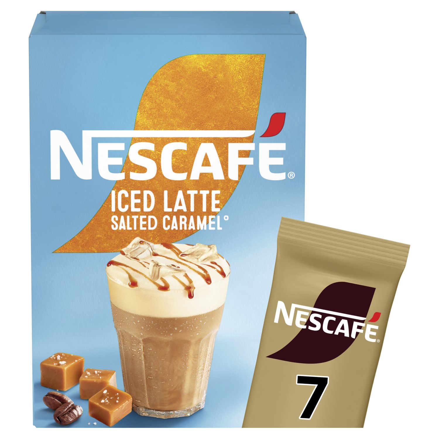 Nescafe Gold Iced Salted Caramel Latte Sachets (102 g) - Storefront EN