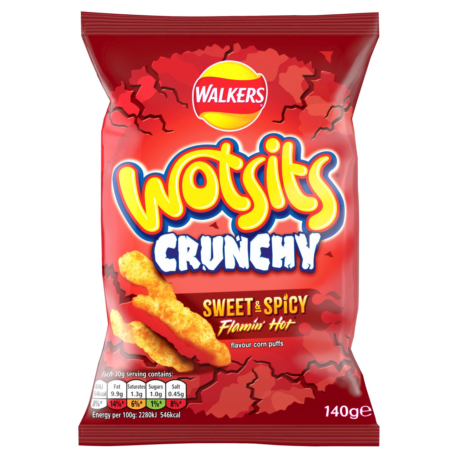 Walkers Wotsits Crunchy Flamin Hot (140 g) - Storefront EN