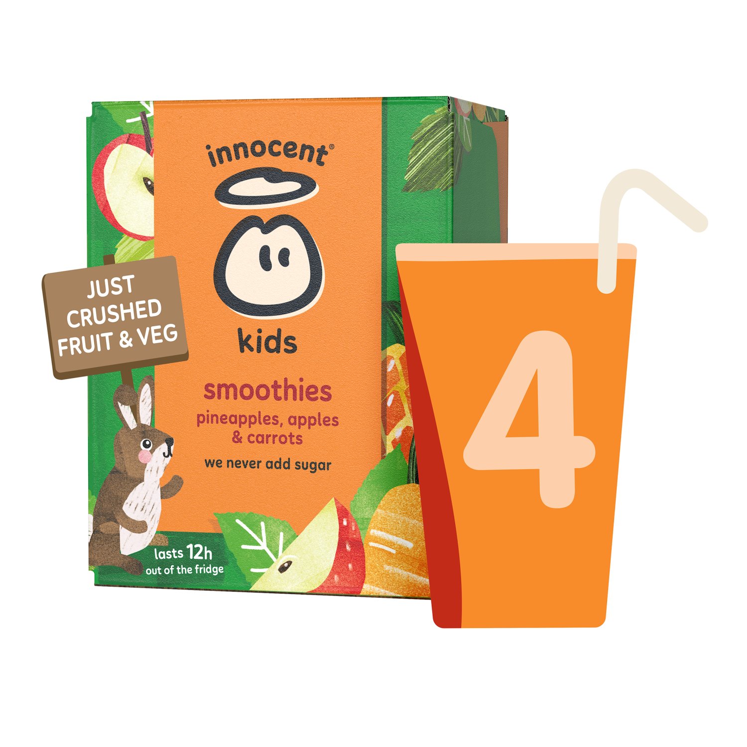 Innocent Kids Smoothie Pineapple Apple And Carrot 4 Pack (150 ml ...