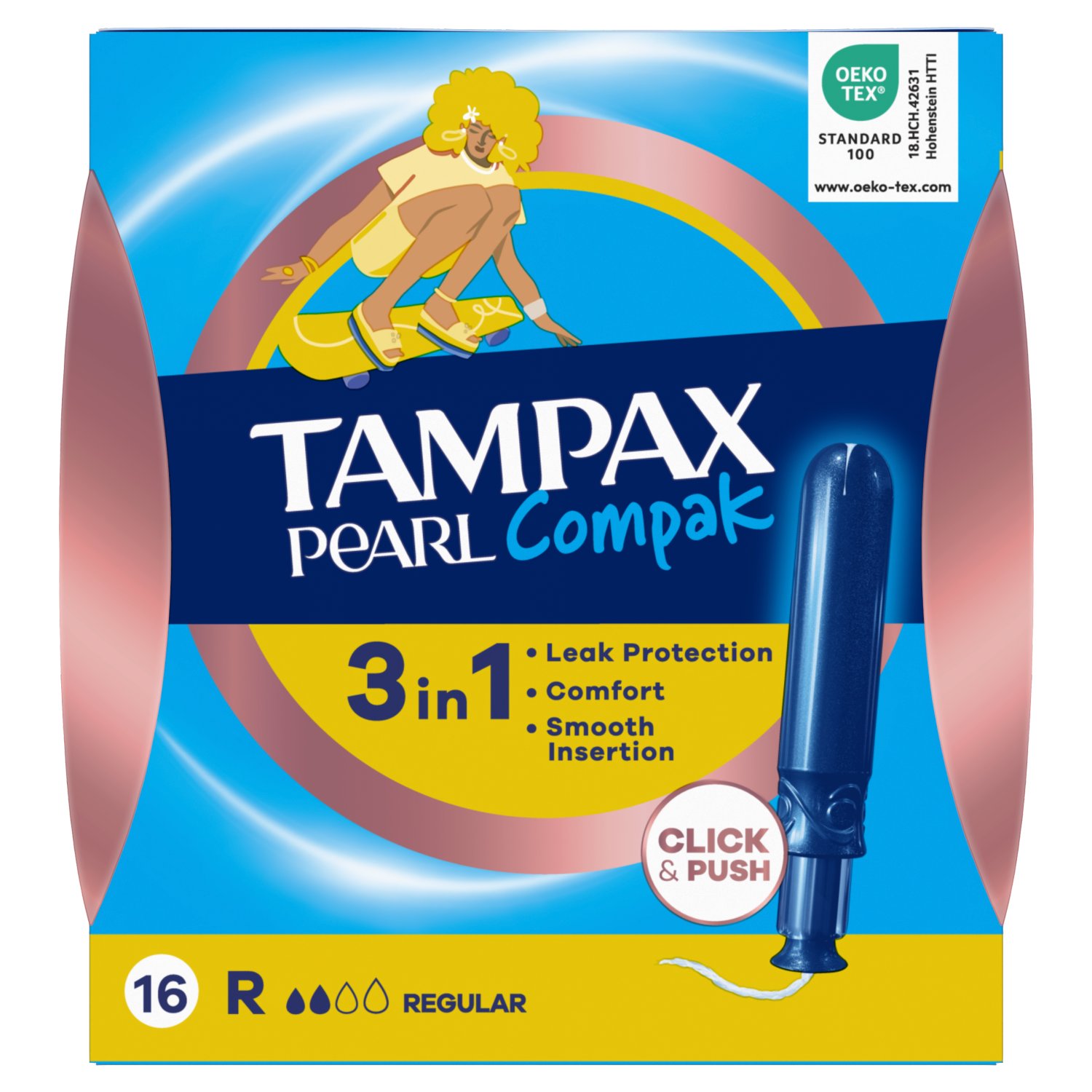 Tampax Compak Pearl Regular (16 Piece) - Storefront EN