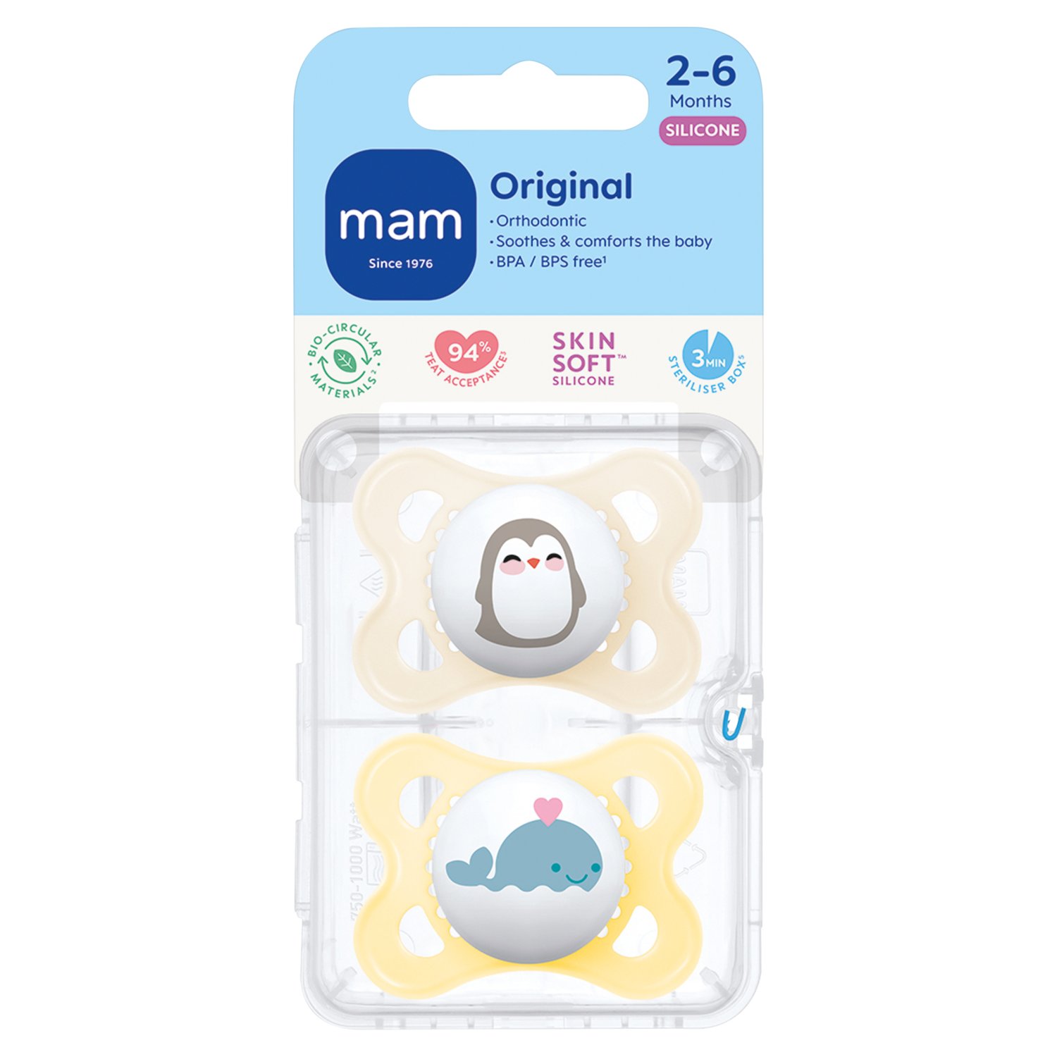 Mam Pure Night 2-6 Months Soothers 2 Pack Mixed (2 Piece) - Storefront EN
