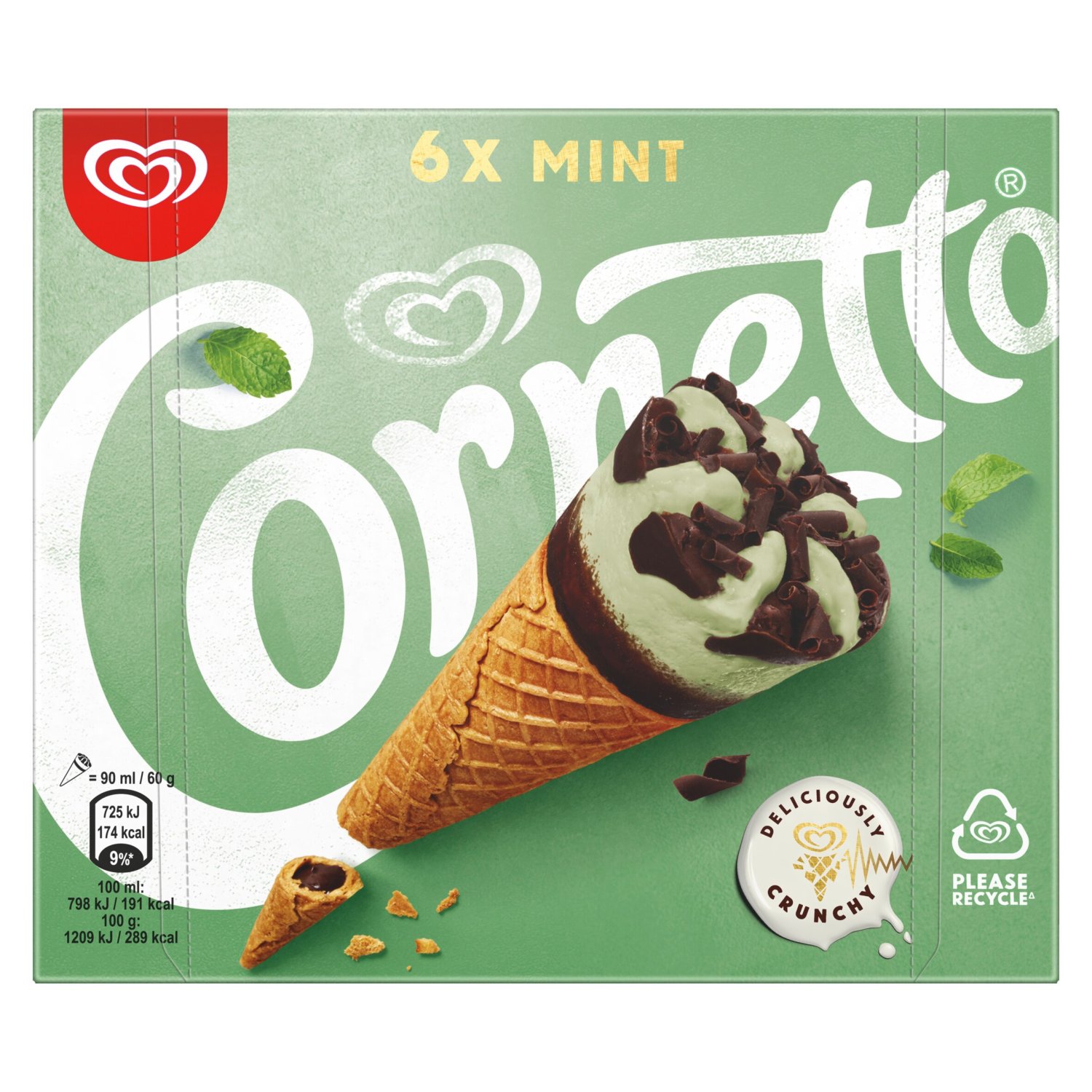 Cornetto Mint Ice Cream Cones 6 Pack (90 ml) - Storefront EN