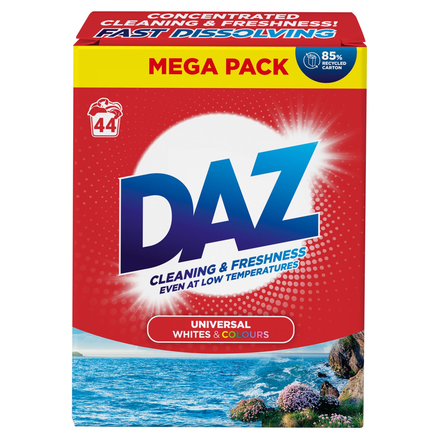 Daz Whites & Colours Washing Powder 44 Wash Mega Pack (2.2 kg ...
