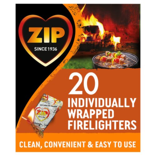 Zip Individually Wrapped Firelighters 20 Pack (20 Piece) - Storefront EN