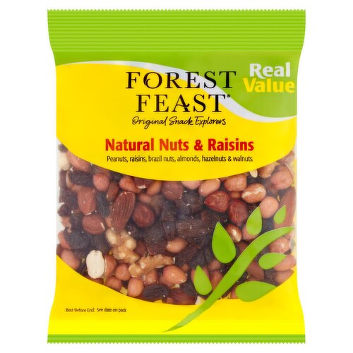 Forest Feast Real Value Natural Nuts & Raisins Bag (175 g) - Storefront EN