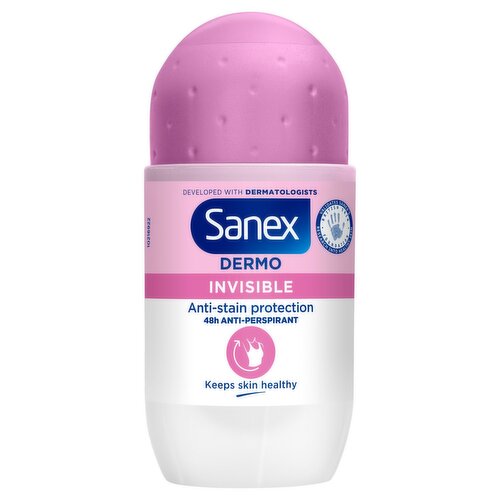 Sanex Dermo Invisible Dry Anti-Perspirant Roll On Deodorant (50 ml ...