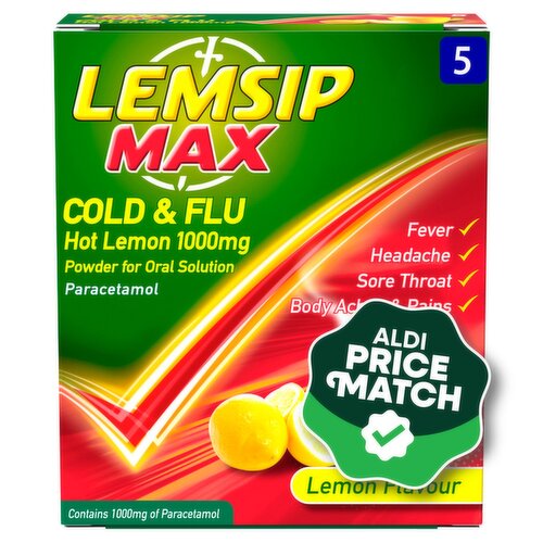 Lemsip Max Cold and Flu Lemon Sachets (5 Piece) - Storefront EN