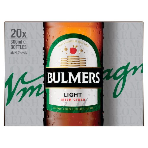 Bulmers Light Irish Cider Bottles 20 Pack (300 ml) - Storefront EN