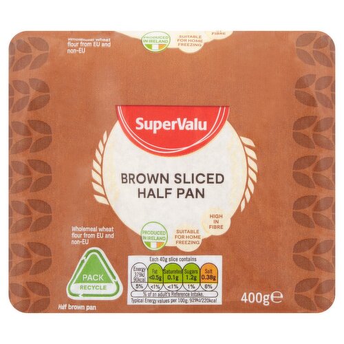 SuperValu Brown Sliced Half Pan (400 g) - Storefront EN