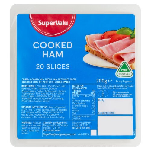 SuperValu Cooked Ham Slices (200 g) - Storefront EN