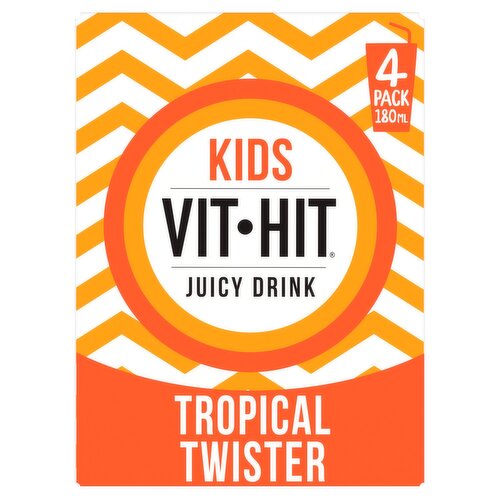 Vit Hit Kids Tropical Twister 180ml 4 Pack (180 ml) - Storefront EN