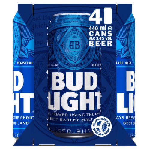 Bud Light Beer Can 4 Pack (440 ml) - Storefront EN