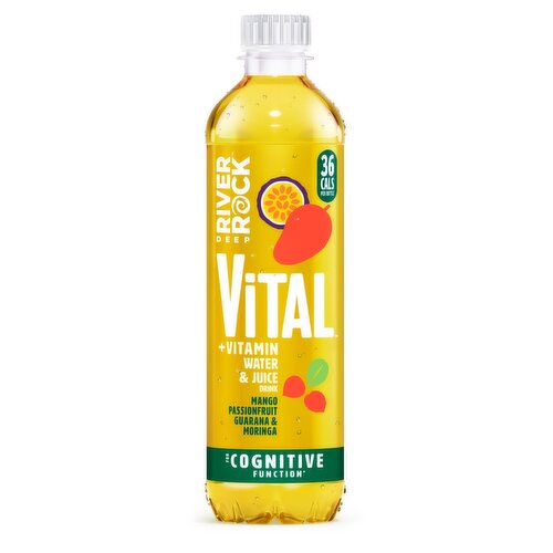 River Rock Vital Mango Passionfruit Guarana & Moringa Bottle (450 ml ...