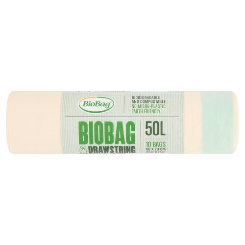 BioBag 50 Litre Drawstring Bags (10 Piece) - Storefront EN