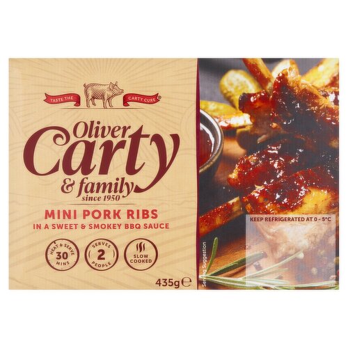 Oliver Carty Sweet & Smoky BBQ Sauce Mini Pork Ribs (435 g) - Storefront EN