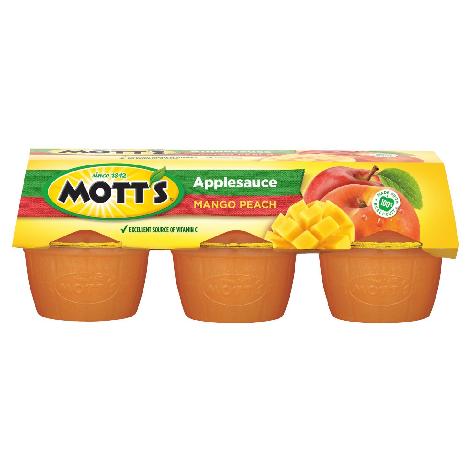 Mott's Mango Peach Applesauce, 6 count - ShopRite