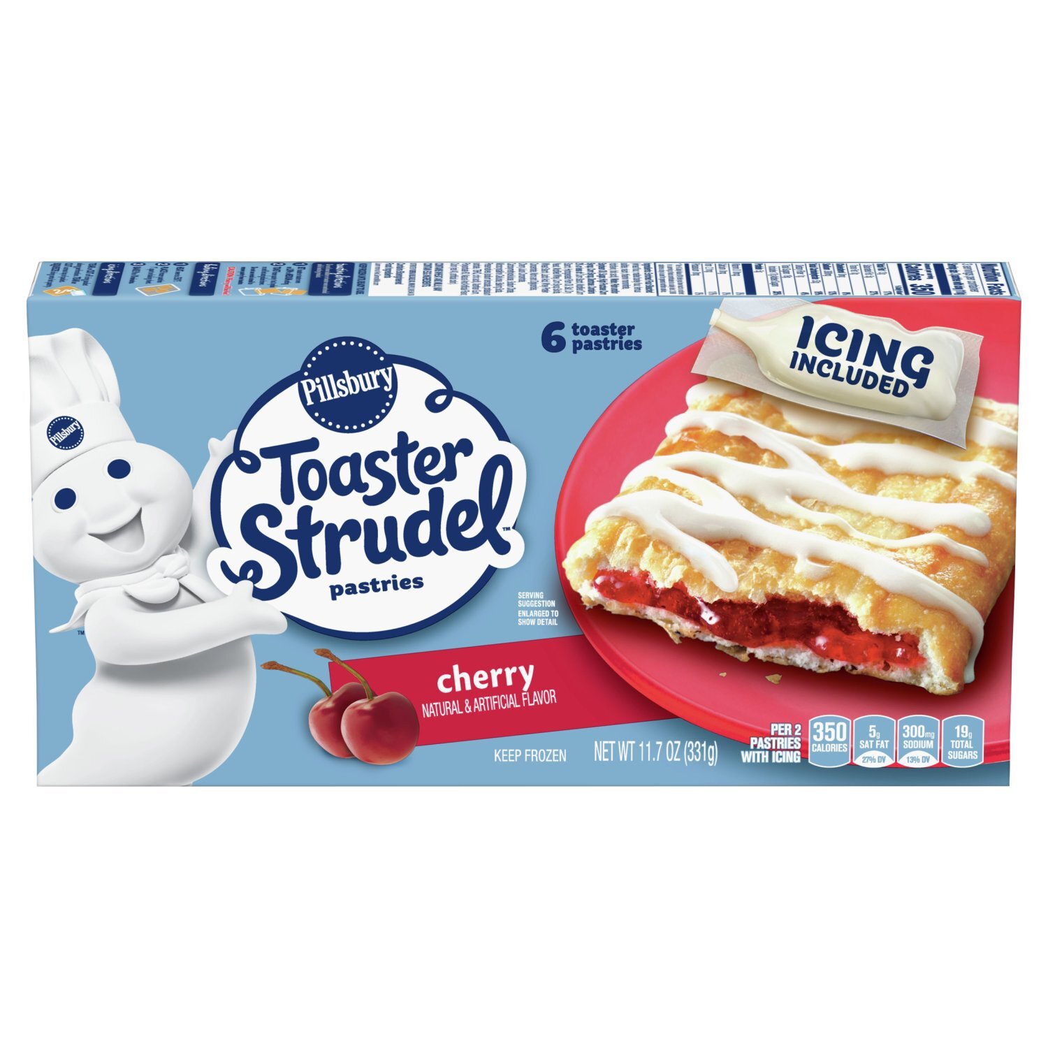 Pillsbury Toaster Strudel Cherry Toaster Pastries, 6 count, 11.7 oz ...