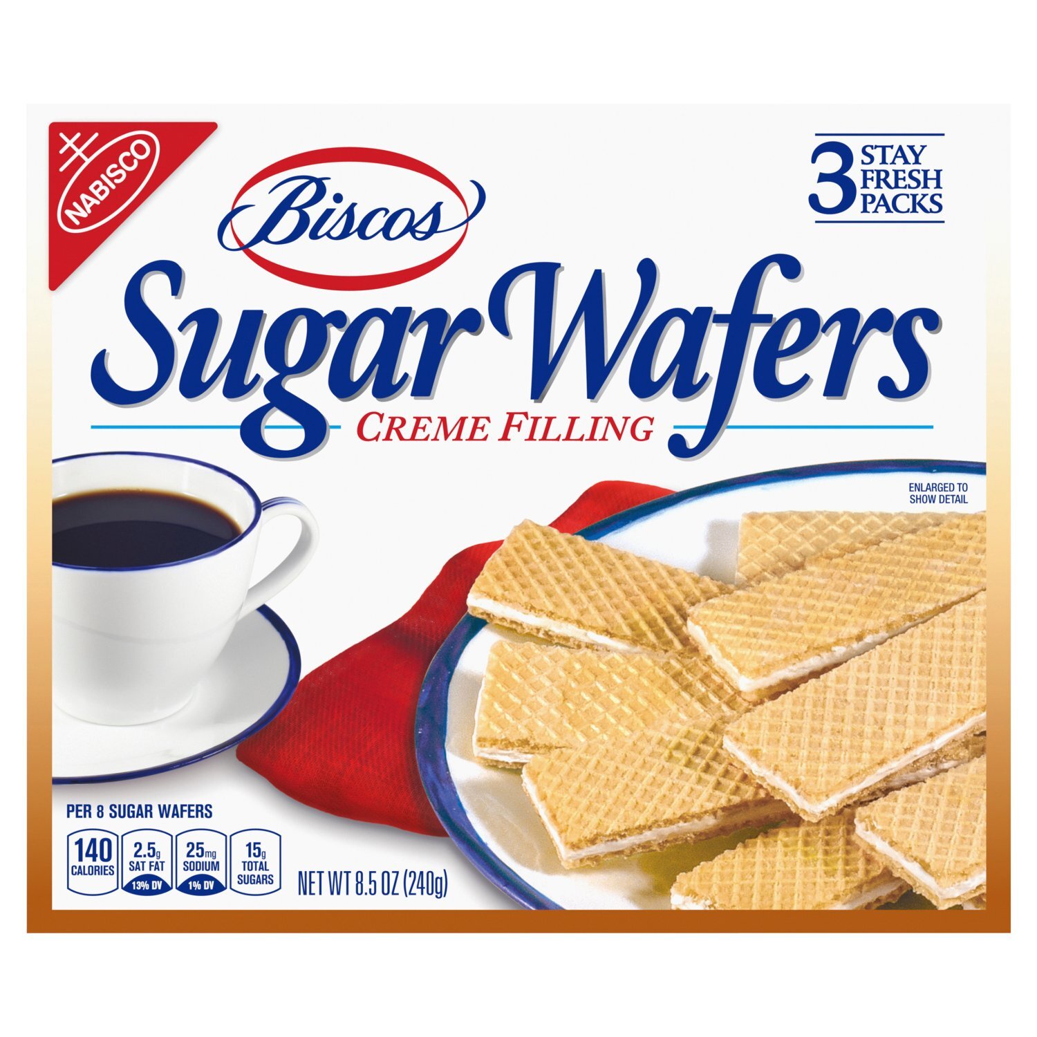 Nabisco Biscos Creme Filling Sugar Wafers, 3 count, 8.5 oz - ShopRite