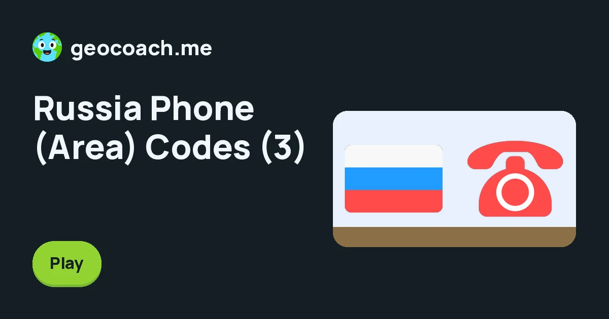 Russia Phone (Area) Codes (3) — Map Quiz | GeoCoach.me