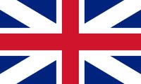 De 4 vlaggen van het Verenigd Koninkrijk en de beroemde "Union Jack"