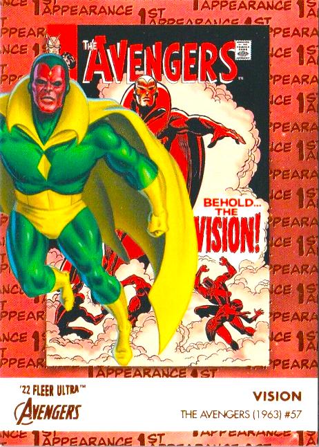 Vision [Orange Foil] #FA-5 Prices | Marvel 2022 Ultra Avengers 1st ...