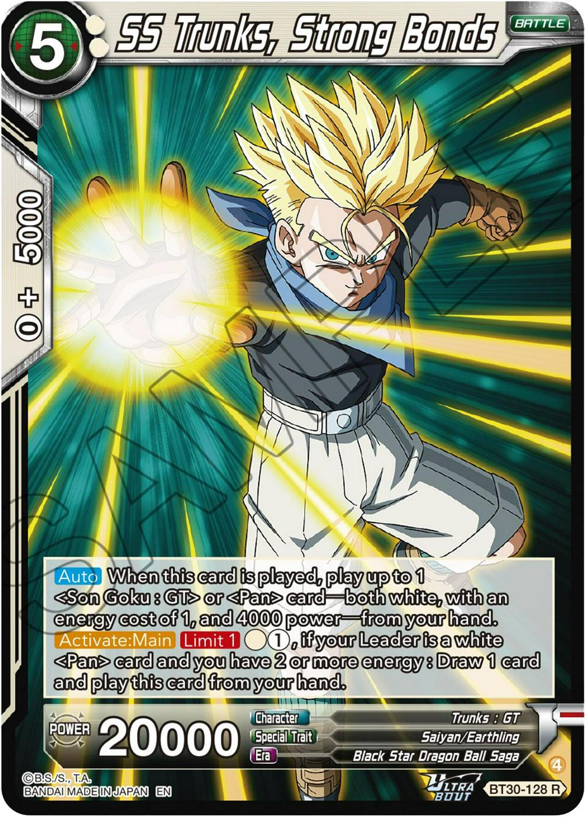 SS Trunks, Strong Bonds BT30-128 Prices | Dragon Ball Super Three ...