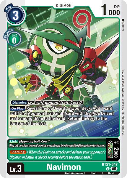Navimon #BT21-047 Prices | Digimon World Convergence | Digimon Cards