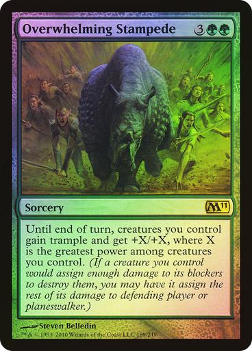 Overwhelming Stampede [Foil] #189 Prices | Magic M11 | Magic Cards