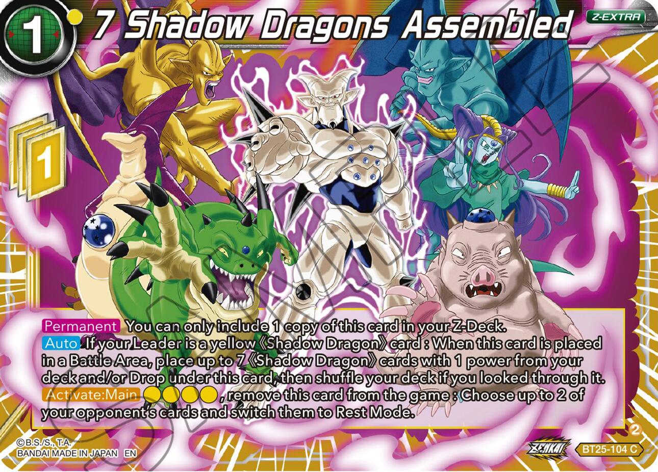 7 Shadow Dragons Assembled BT25-104 Prices | Dragon Ball Super Legend ...