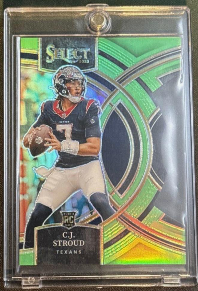 C.J. Stroud [Green Prizm Die-Cut] #183 Prices [Rookie] | 2023 Panini ...