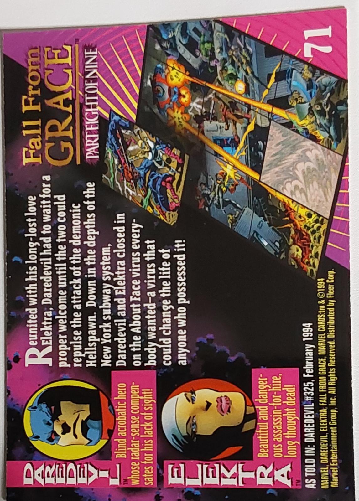 Elektra & Daredevil #71 Prices | Marvel 1994 Universe | Marvel Cards