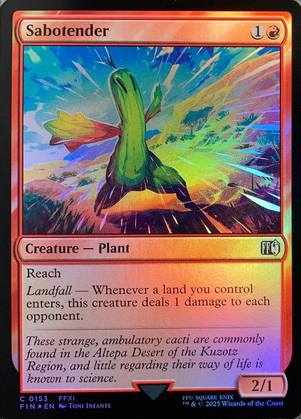 Sabotender [Foil] #153 Prices | Magic Final Fantasy | Magic Cards
