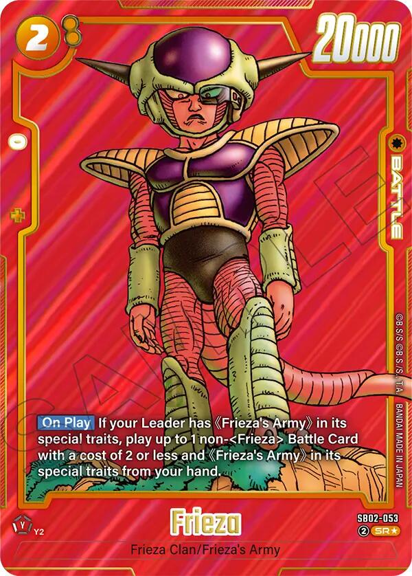Frieza [Alternate Art] SB02-053 Prices | Dragon Ball Fusion World Manga ...
