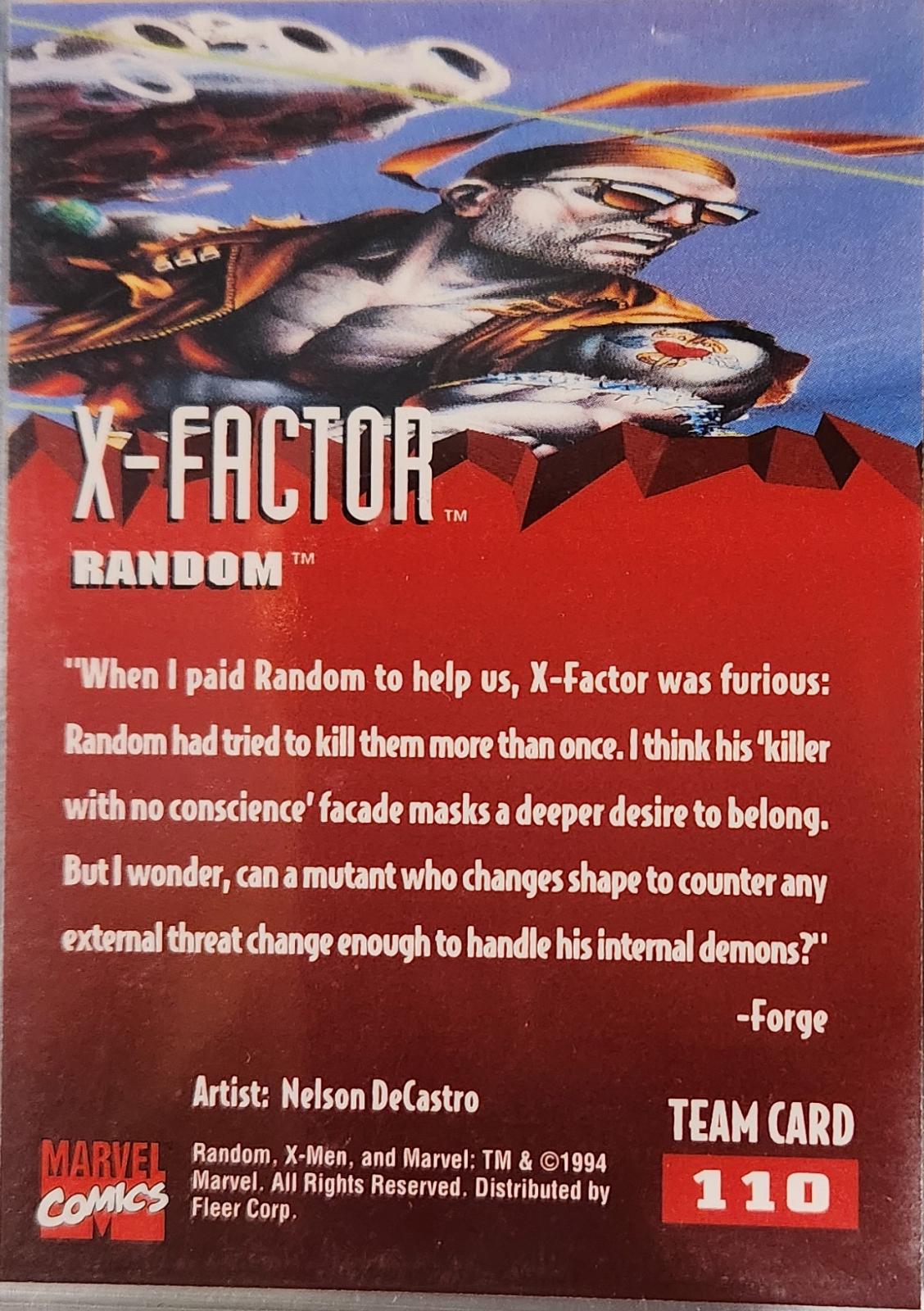 Random #110 Prices | Marvel 1995 Ultra X-Men | Marvel Cards