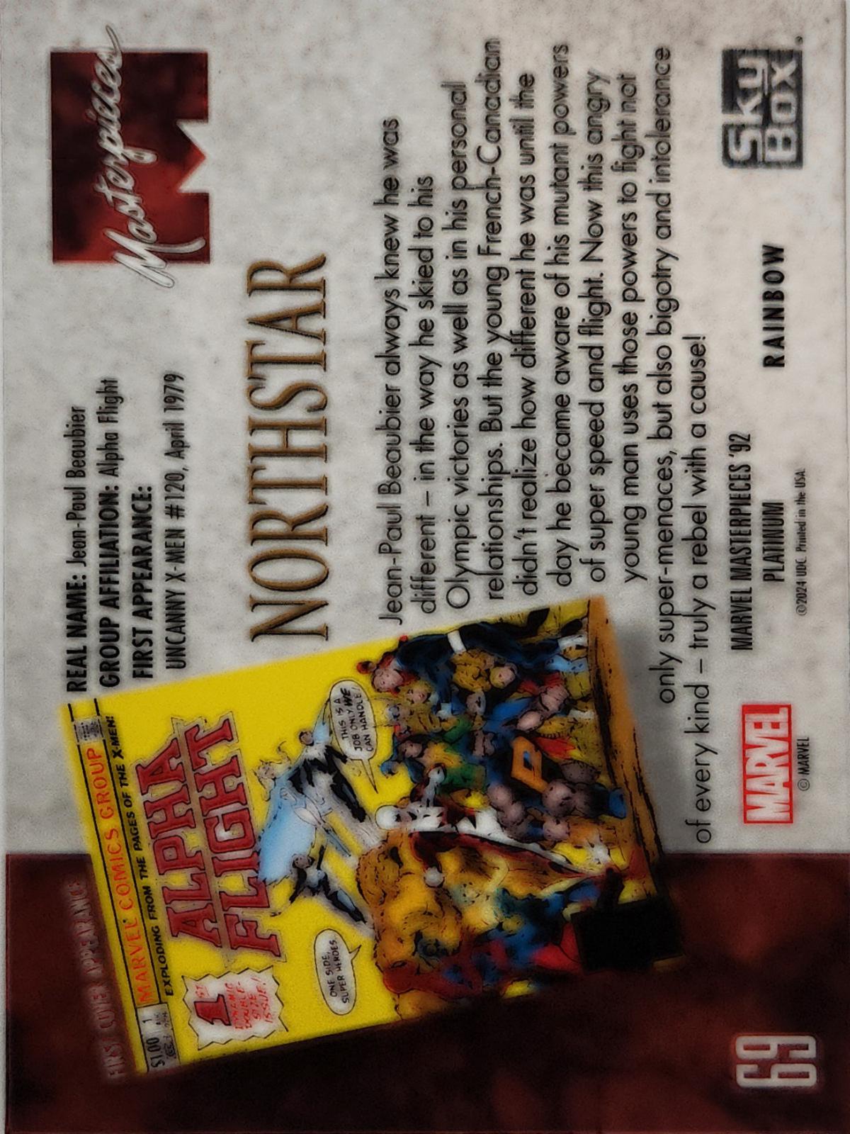 Northstar [Rainbow] #69 Prices | Marvel 2024 SkyBox Masterpieces ’92 ...