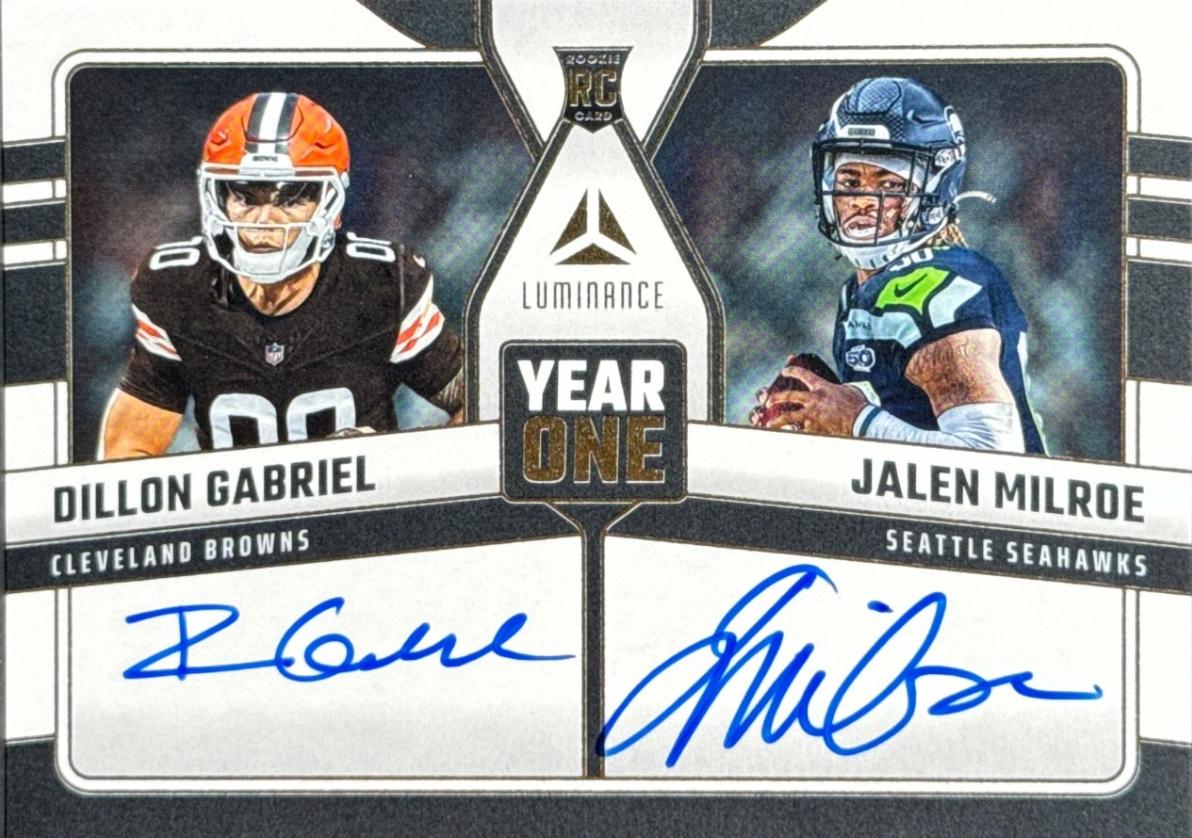 Dillon Gabriel / Jalen Milroe #10 Prices | 2025 Panini Luminance Year ...