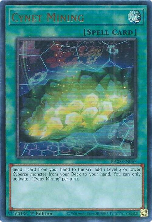 Cynet Mining [Super Rare] RA03-EN067 Prices | YuGiOh Quarter Century ...