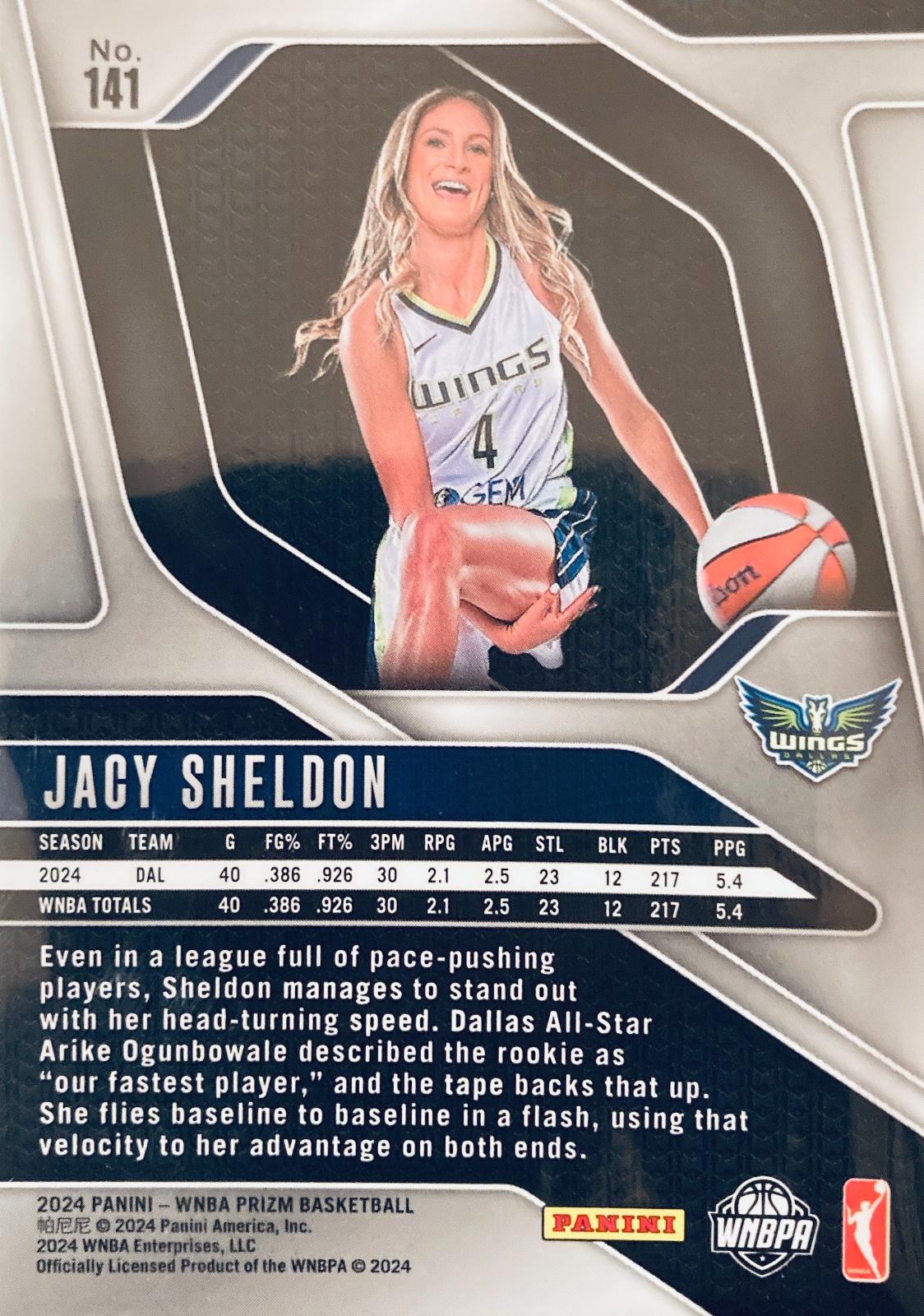 Jacy Sheldon #141 Prices [Rookie] | 2024 Panini Prizm WNBA | Basketball ...