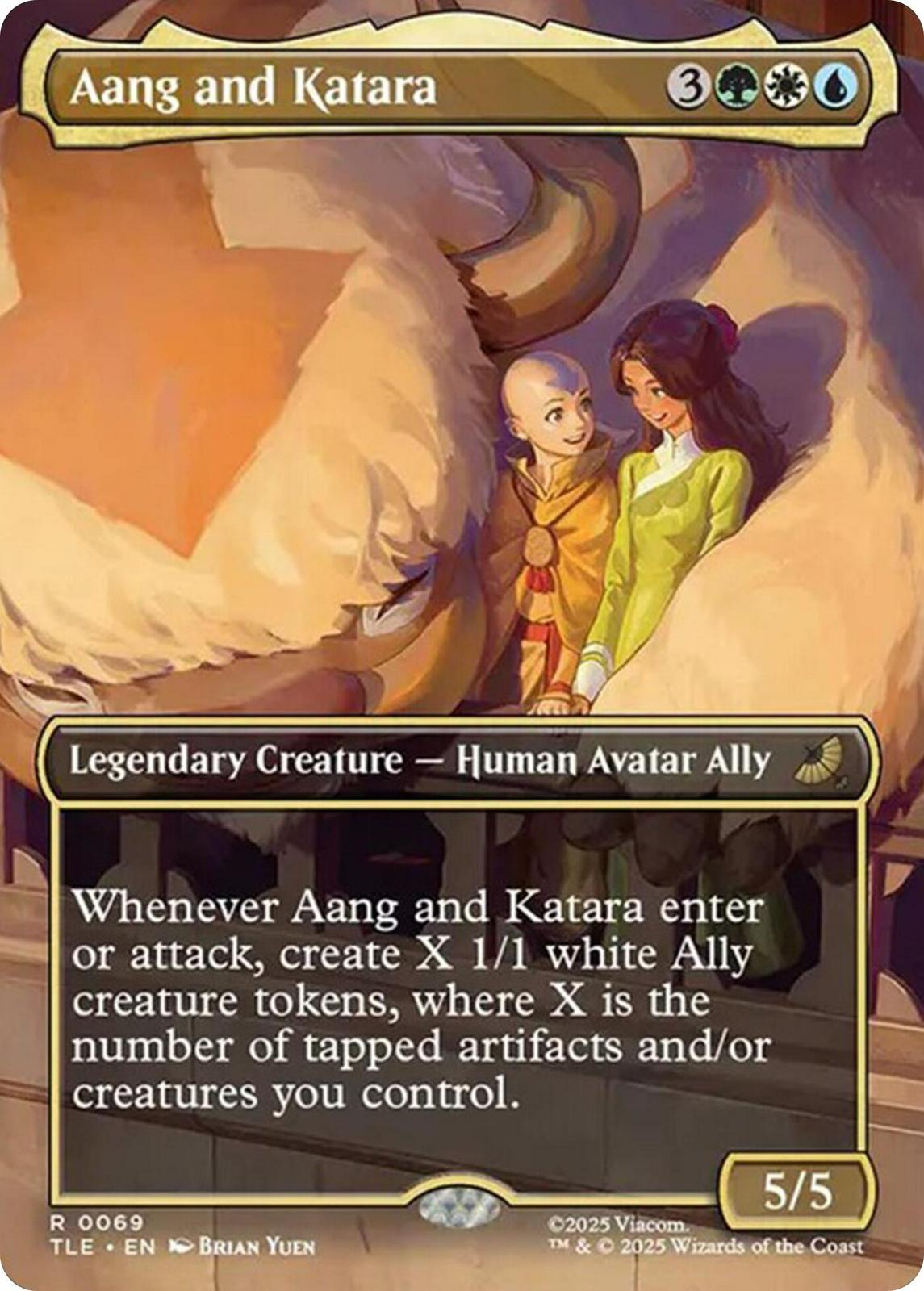 Aang and Katara [Borderless] #69 Prices | Magic Avatar: The Last ...